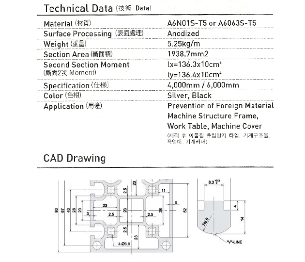 DCF 8080-2 80×80 > PROFILE | 베스트프로파일